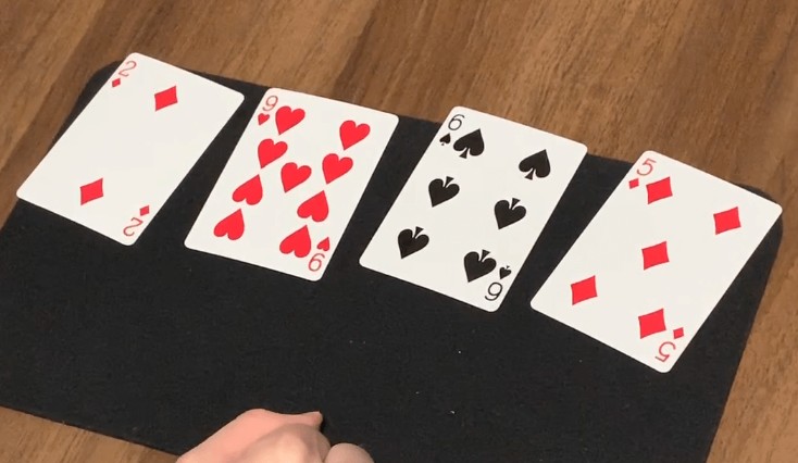 インポッシブルピックアップの種明かし・解説｜4人同時に行うカード当て | TANECOLE MAGIC